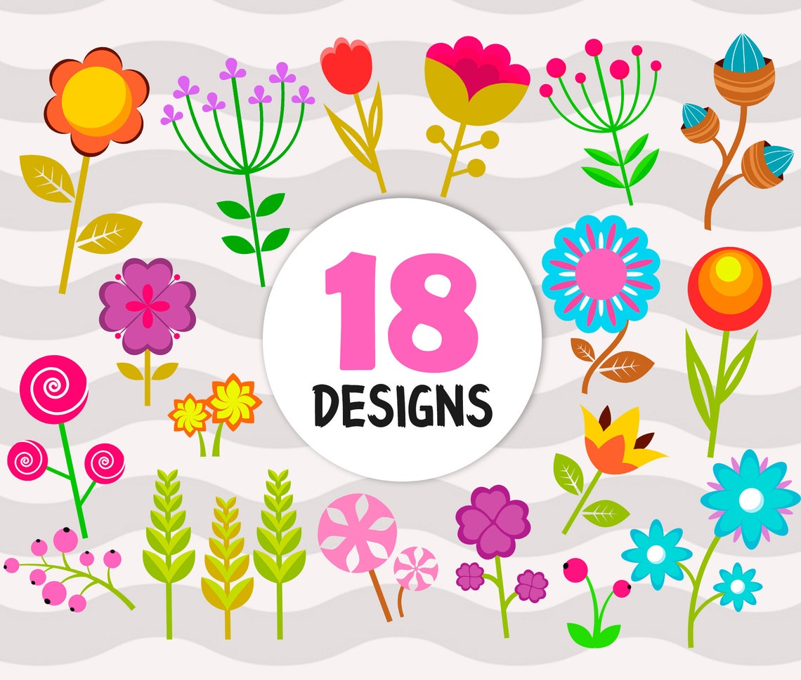 Flowers Svg, Cute Flowers Svg, Spring Flowers Svg, Wildflowers Svg ...