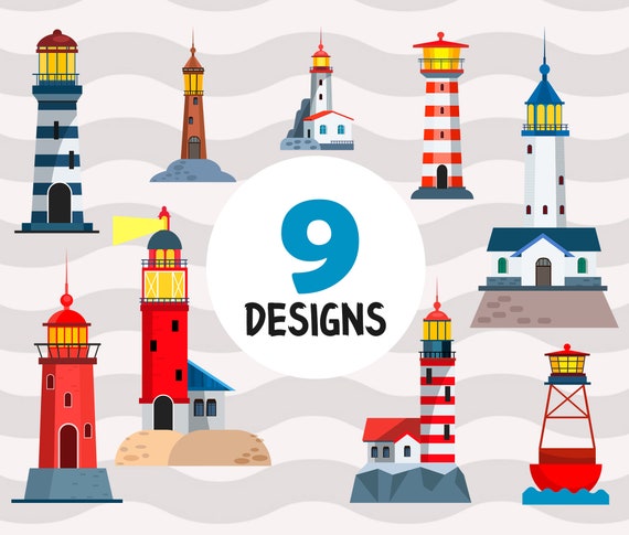 Lighthouse Svglighthouse Bundle SVG Lighthouse SVG - Etsy