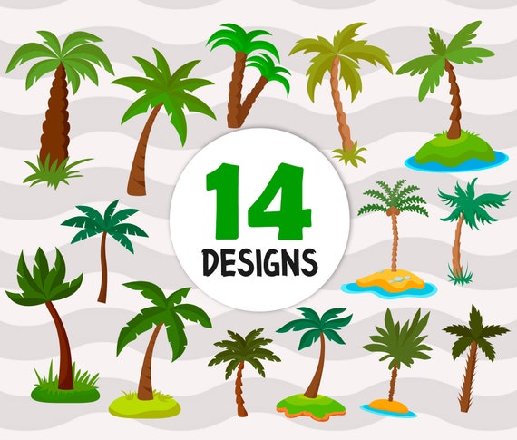 Palm Tree Svgpalm Tree SVG Bundle Palm Tree Silhouette Palm - Etsy