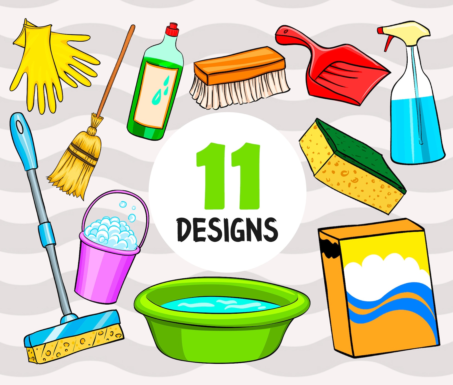 Cleaning Elements Svg,cleaning Products Svg,cleaning Supplies Svg ...
