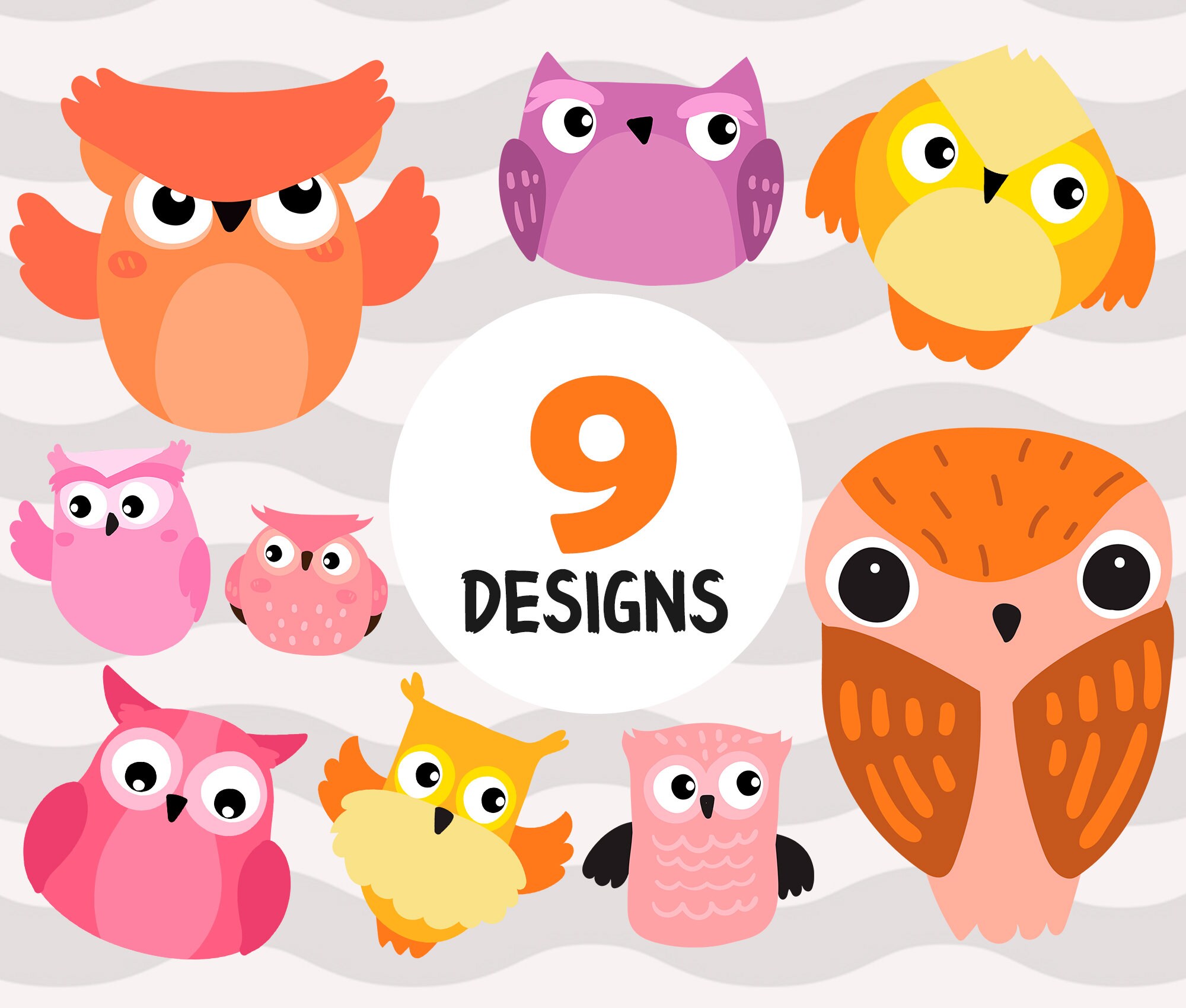 Búho svg bundle, silueta de búho svg, artes prediseñadas de búho ...