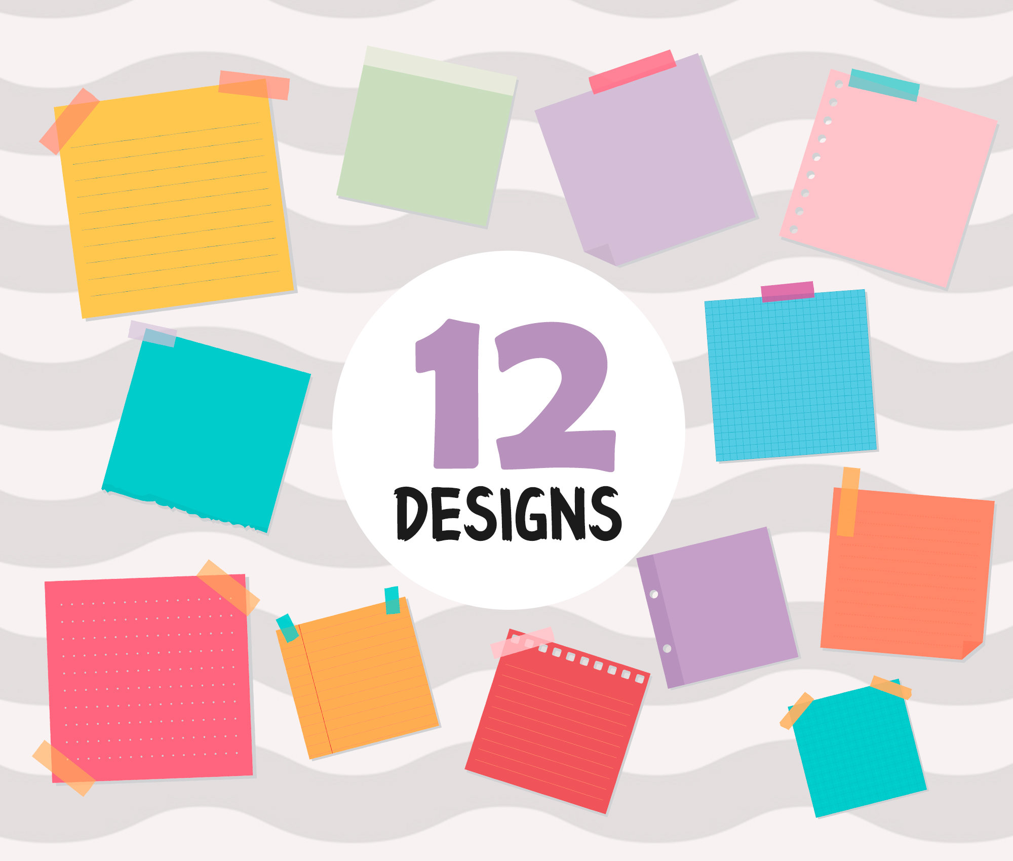 Colored Notes Svg,sticky Notes Svg,notes Svg,notes Bundle,note Clipart ...