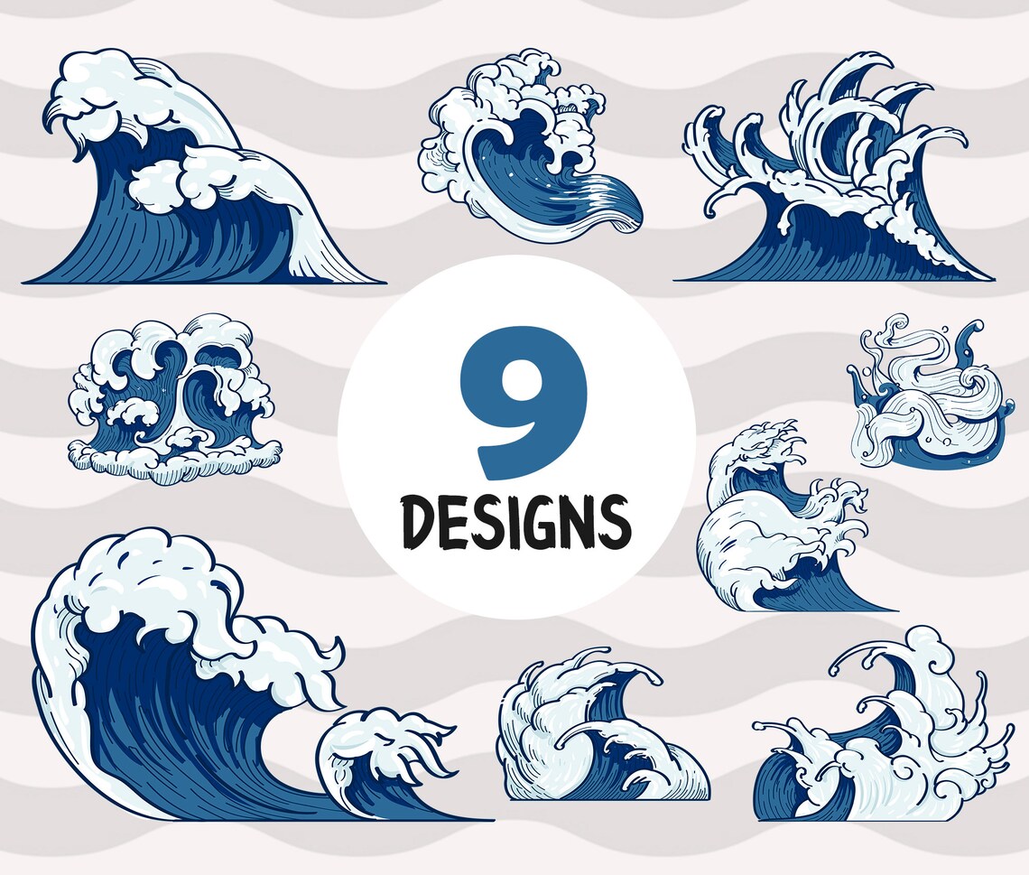 Wave Svg,wave SVG Bundle, Wave SVG, Wave Clipart,wave Vector,ocean ...