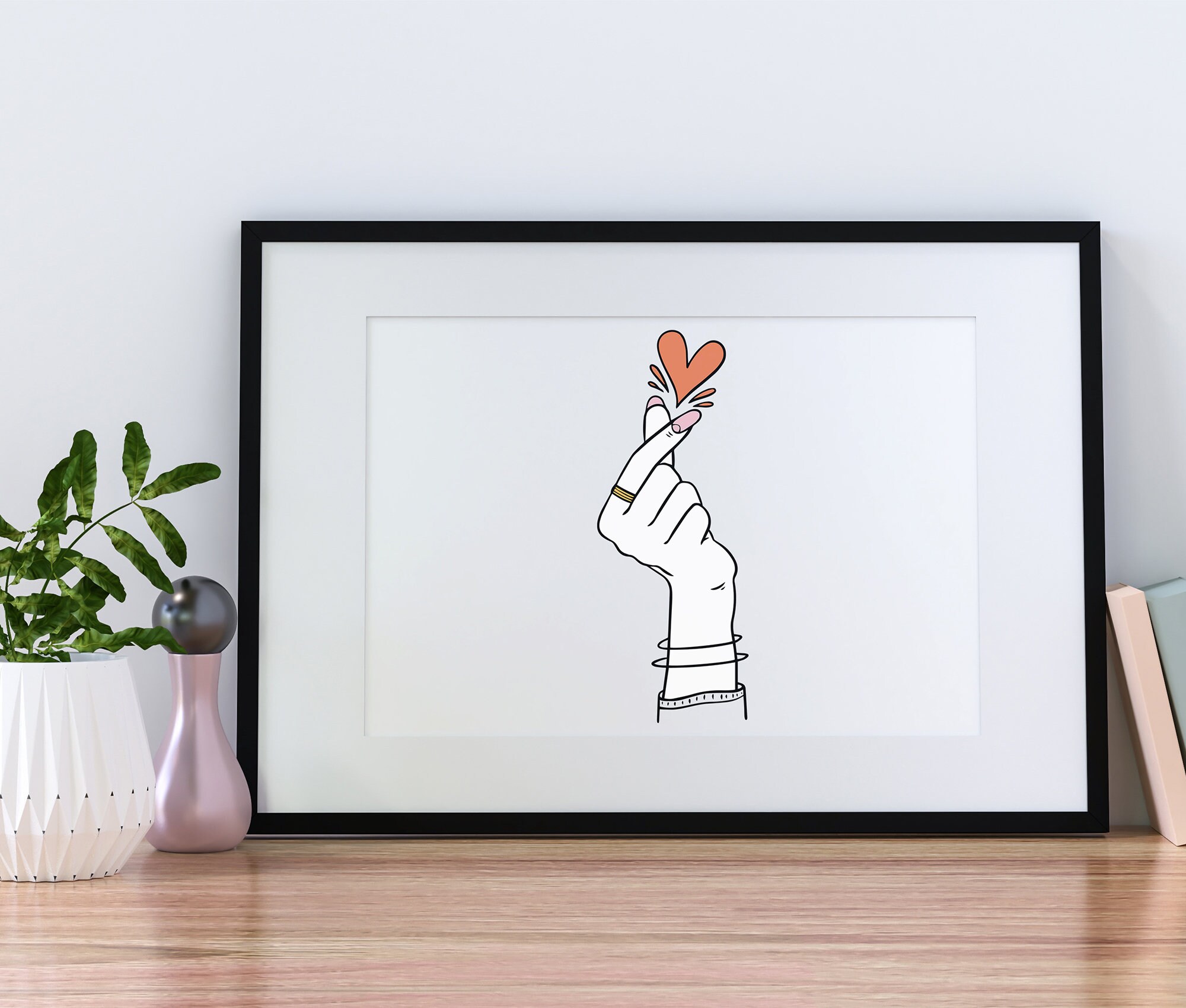 Hand With Heart Design SVG - Etsy