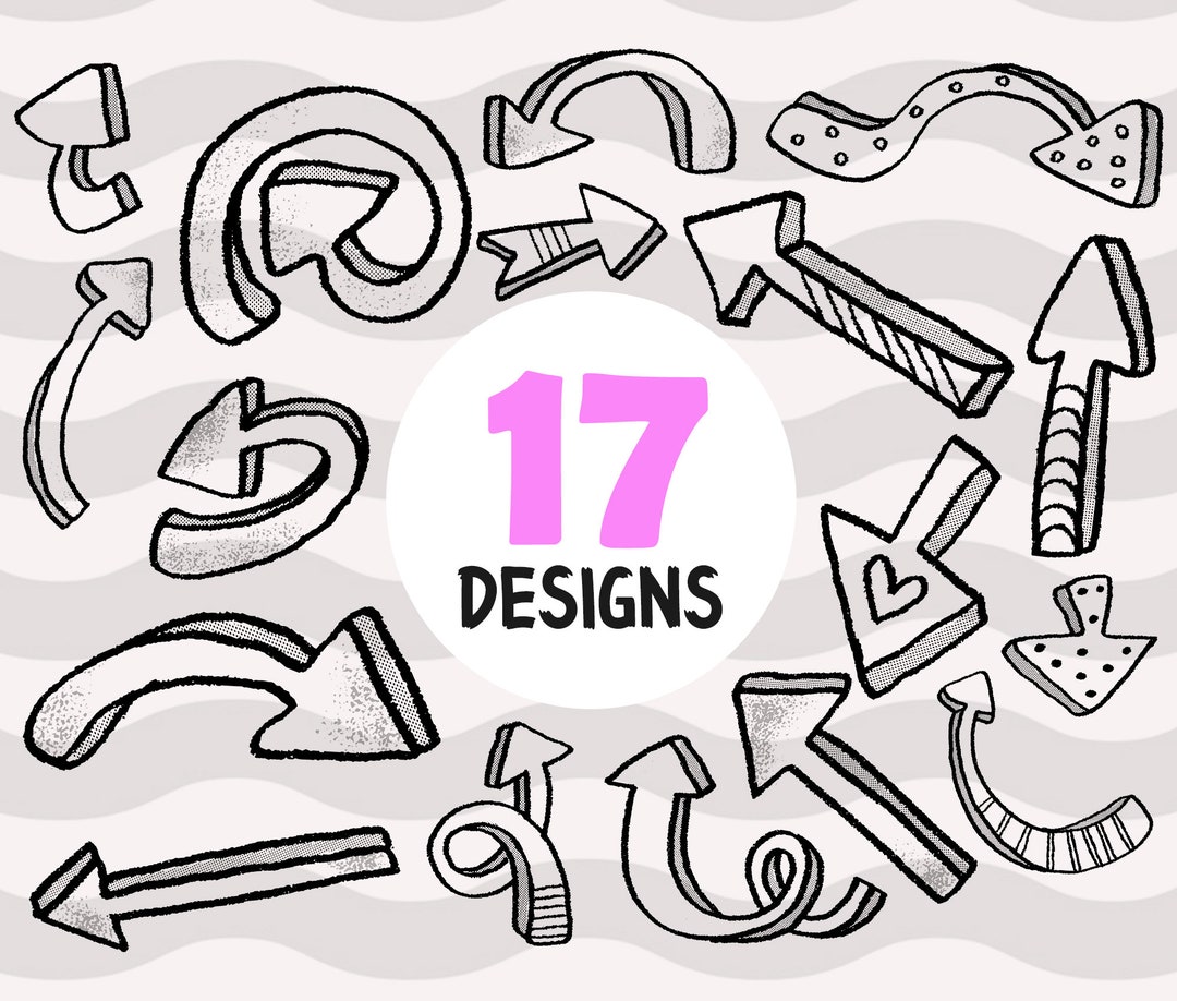 Doodle Arrows Svg,hand Drawn Arrows SVG Bundle ,arrows SVG File,doodle ...