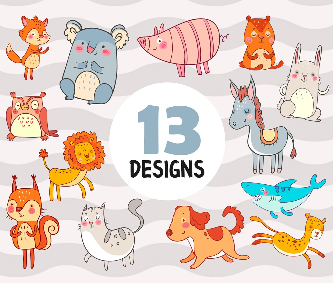 Cartoon Animals Svg,cartoon Animals Svg,animals Svg,fox Svg, Cat Svg ...