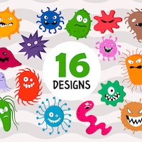 Germ SVG, Bacteria Svg, Virus Svg, Germ Clipart, Germ Files for Cricut ...
