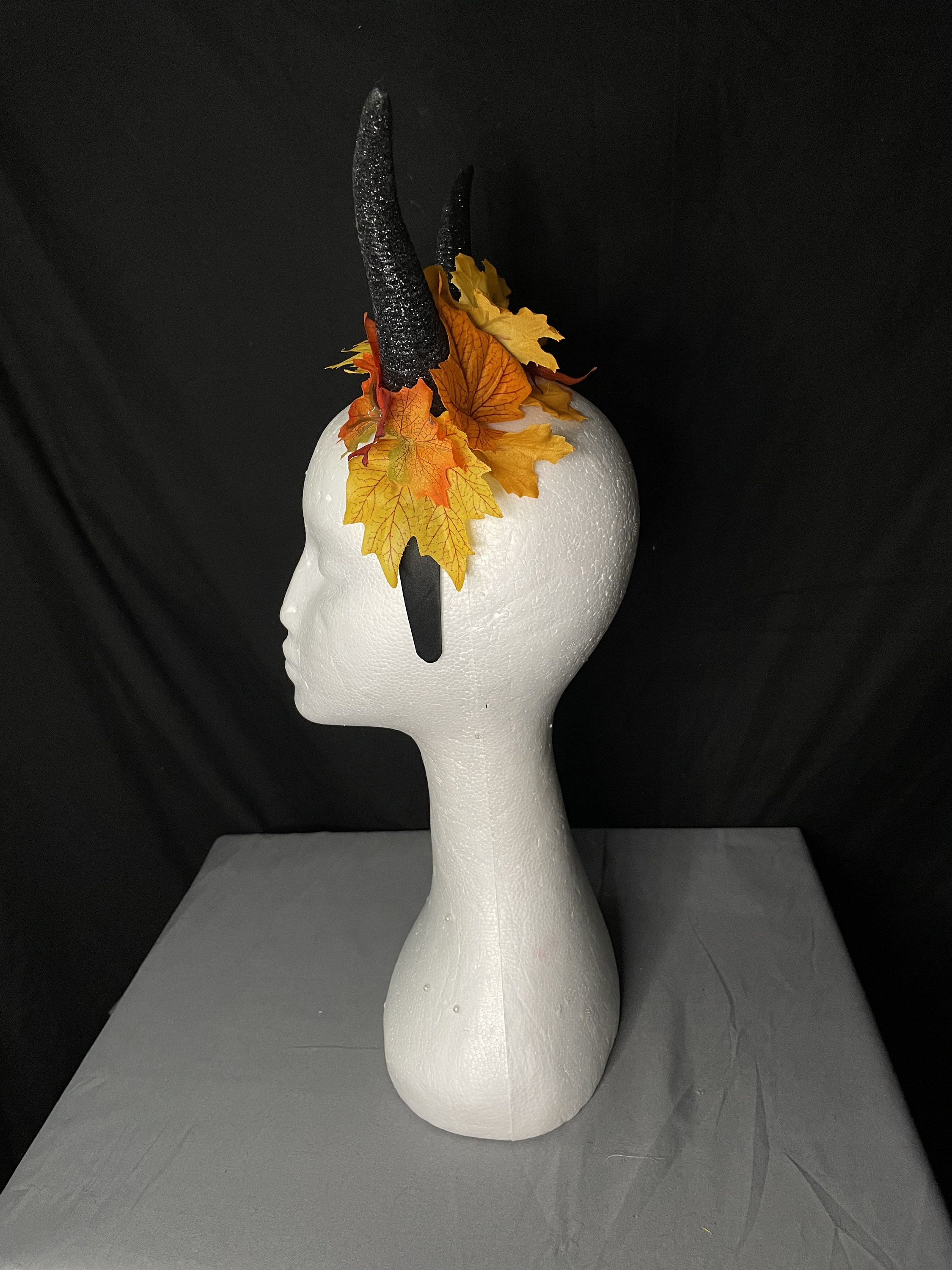Autumnal Leaf Crown With Horns - Etsy