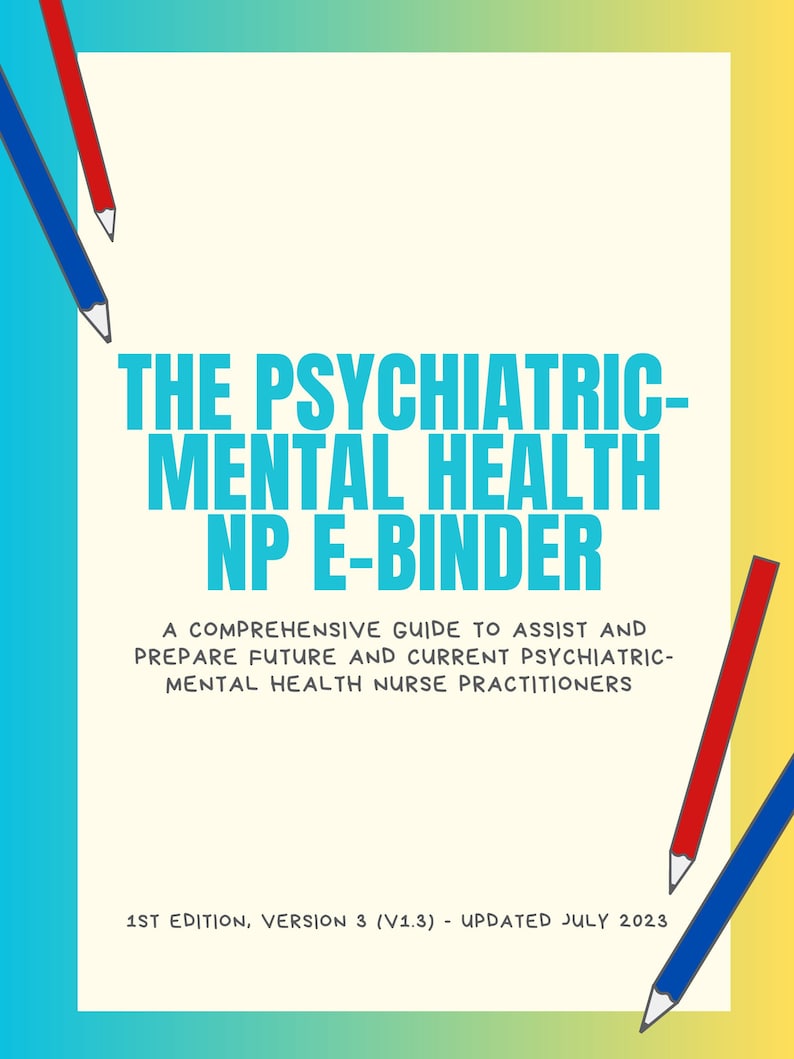 The Comprehensive Psychiatric NP E-binder - V1.3 (newest Version) - Etsy