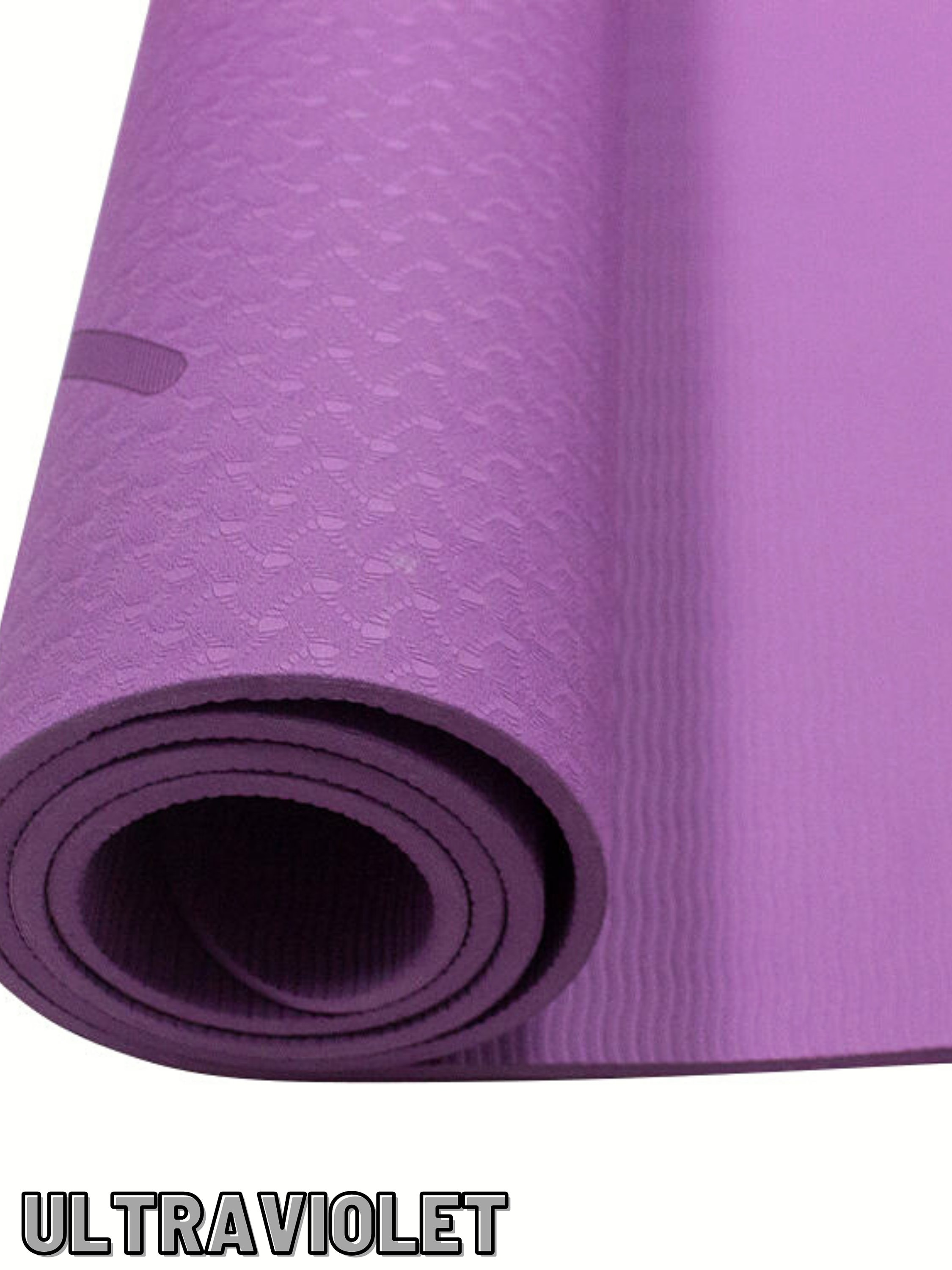 Long Wide Thick Yoga Mat With Body Lines for Indoor Outdoor Workout and ...