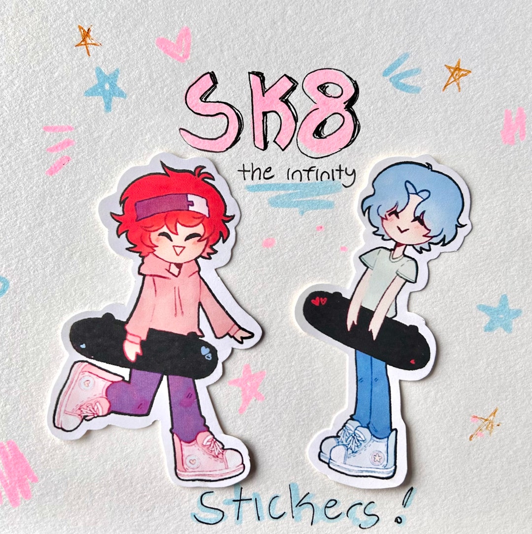 Sk8 the Infinity Stickers reki and Langa - Etsy
