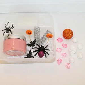 Halloween Play Dough Kit, Pink Halloween Playdough, Sensory Play, Kids ...