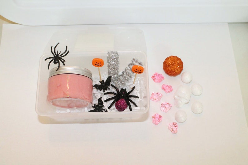 Halloween Play Dough Kit, Pink Halloween Playdough, Sensory Play, Kids ...