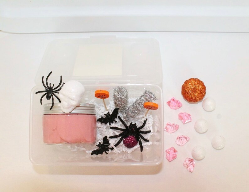 Halloween Play Dough Kit, Pink Halloween Playdough, Sensory Play, Kids ...
