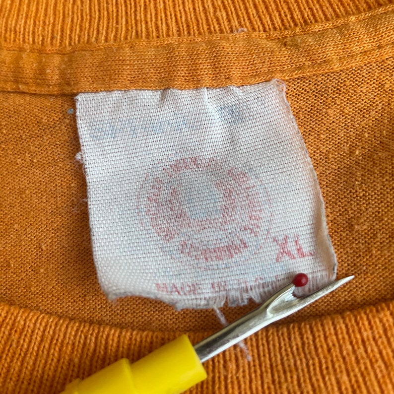 1970s / 1980s Vintage Orange Single Stitch Tennessee Lady Vols Netball ...