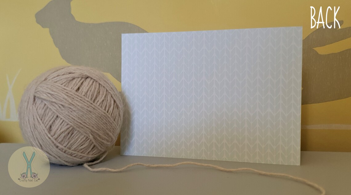 A6 Knitting Postcard - Yarn & Flowers - Etsy