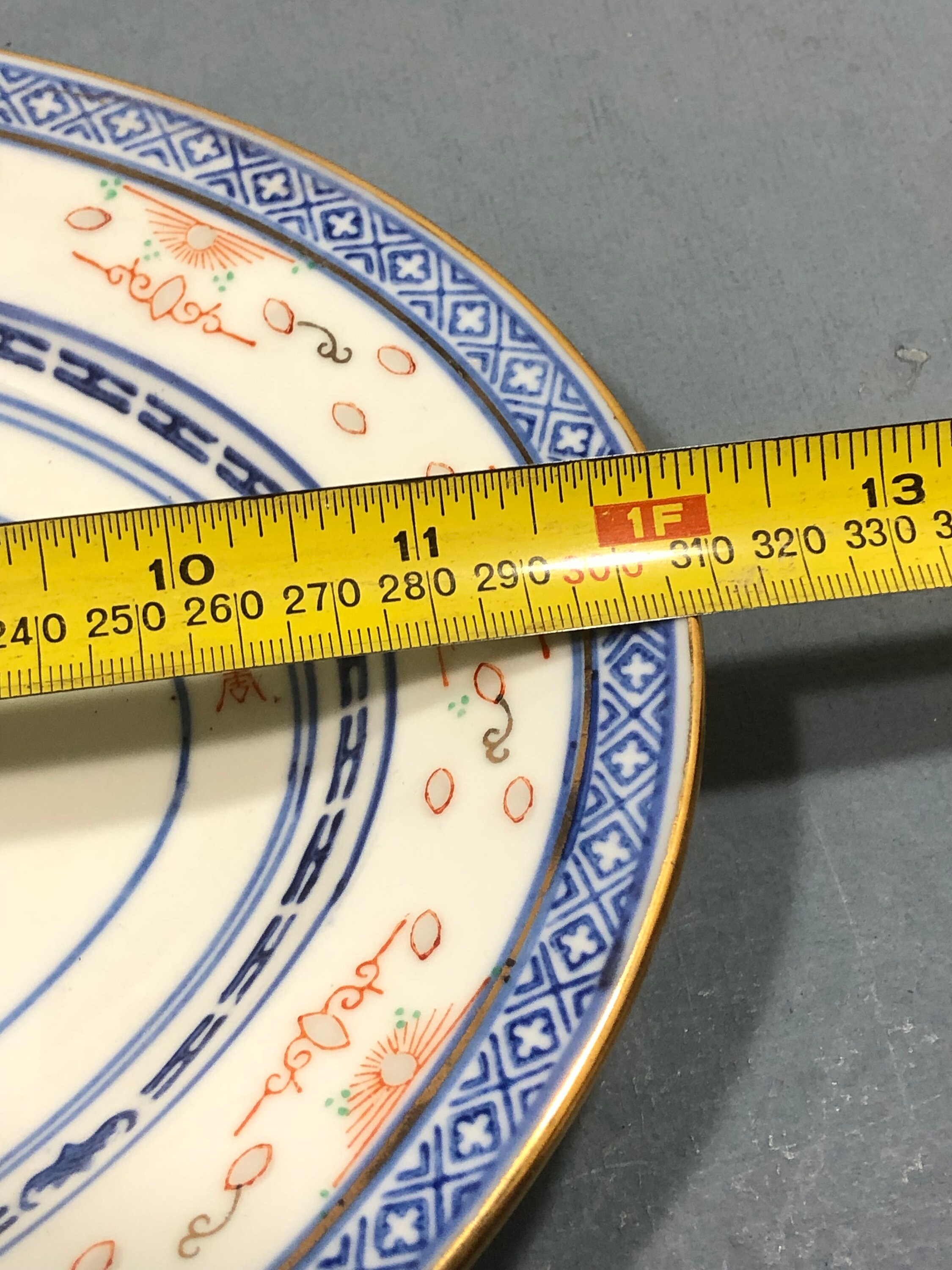 Vintage Chinese Blue / White Rice Eye Grain 12" Oval Plate - Etsy