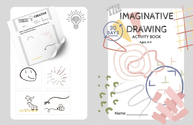 The Imaginative Drawing Activity Book - Etsy