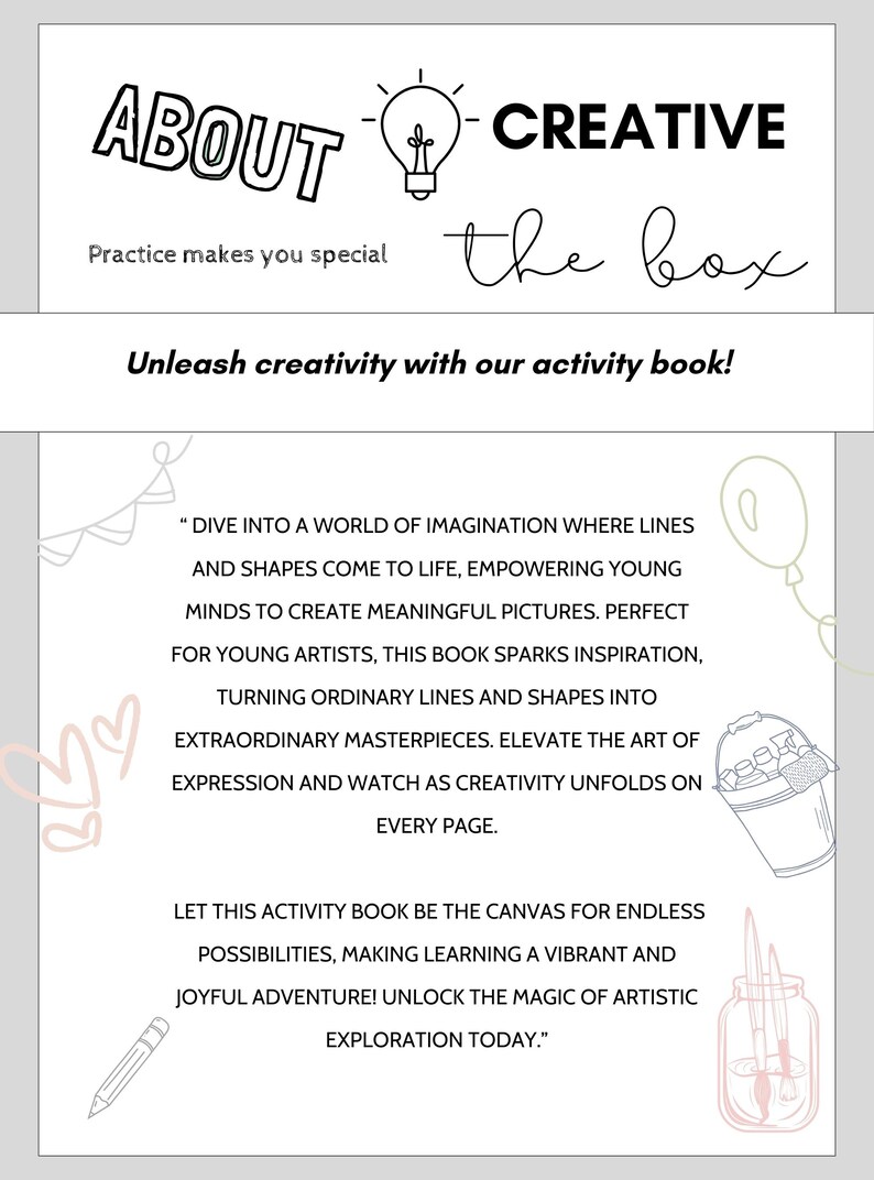 The Imaginative Drawing Activity Book - Etsy