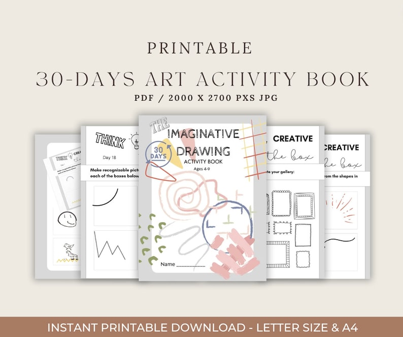 The Imaginative Drawing Activity Book - Etsy