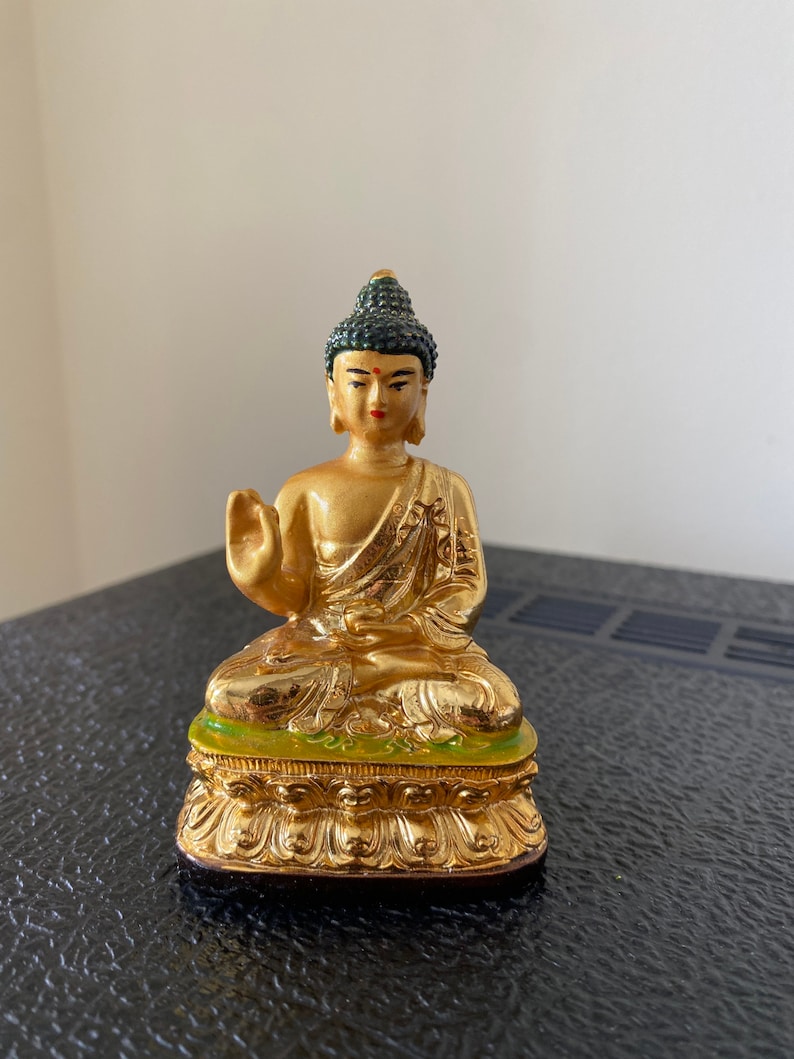 Miniature Buddha Figurine Gold Small Buddha Statue - Etsy