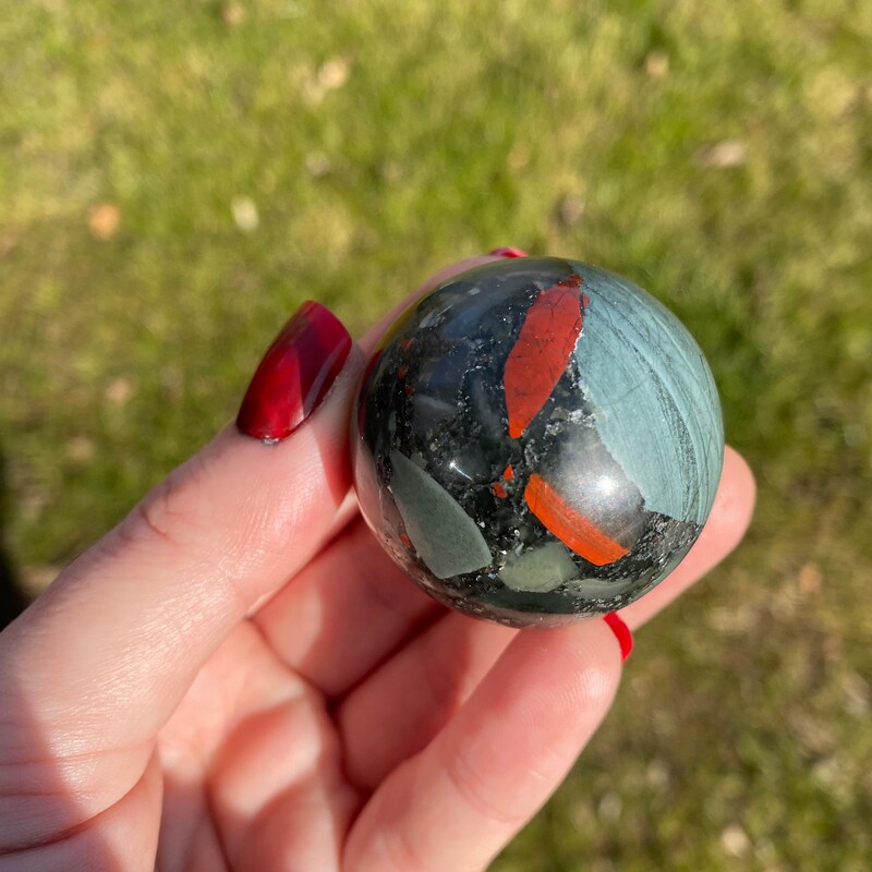 Bloodstone Sphere - Etsy