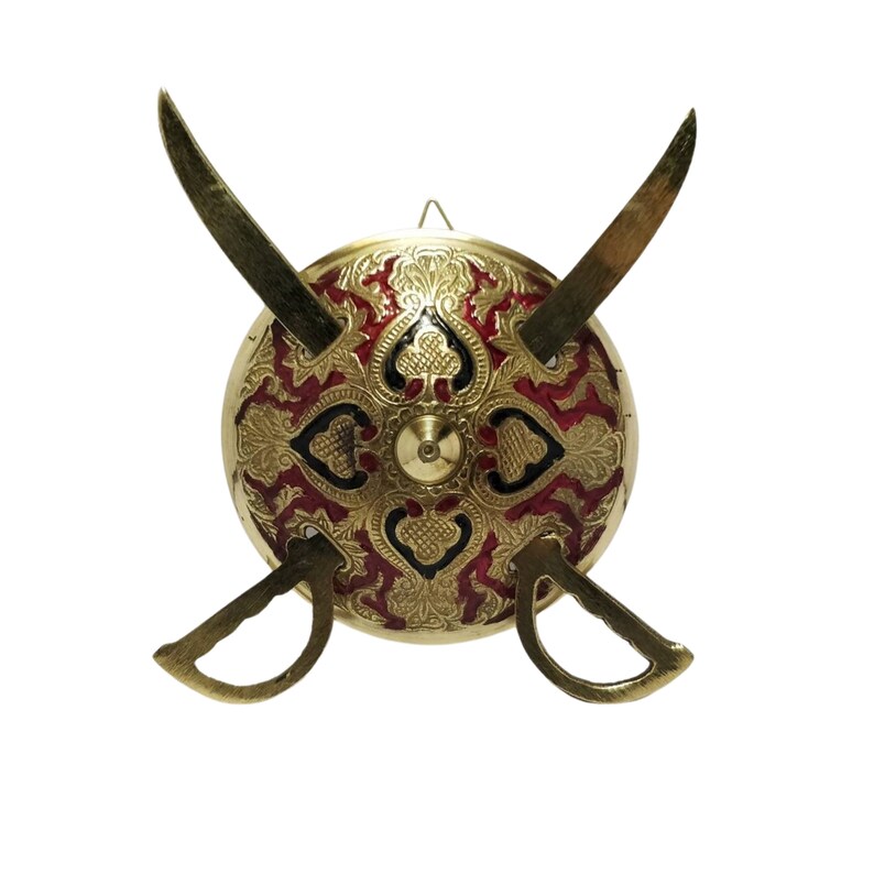 Handcrafted Brass Shield and Sword Set Traditional Ethnic Wall Decor - Etsy