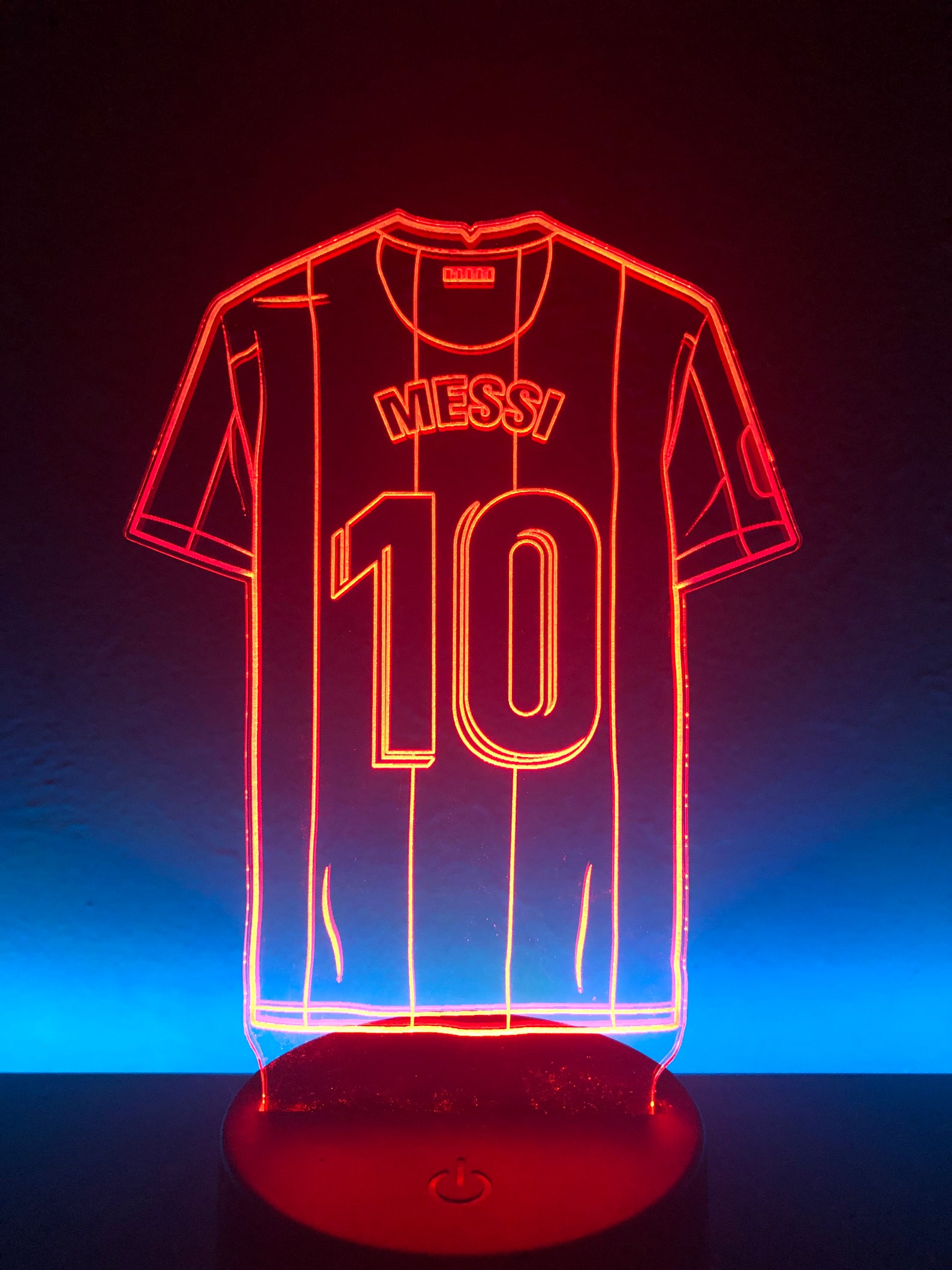 Lionel Messi Barcelona 10 LED Desk Lamp 15 Color | Etsy