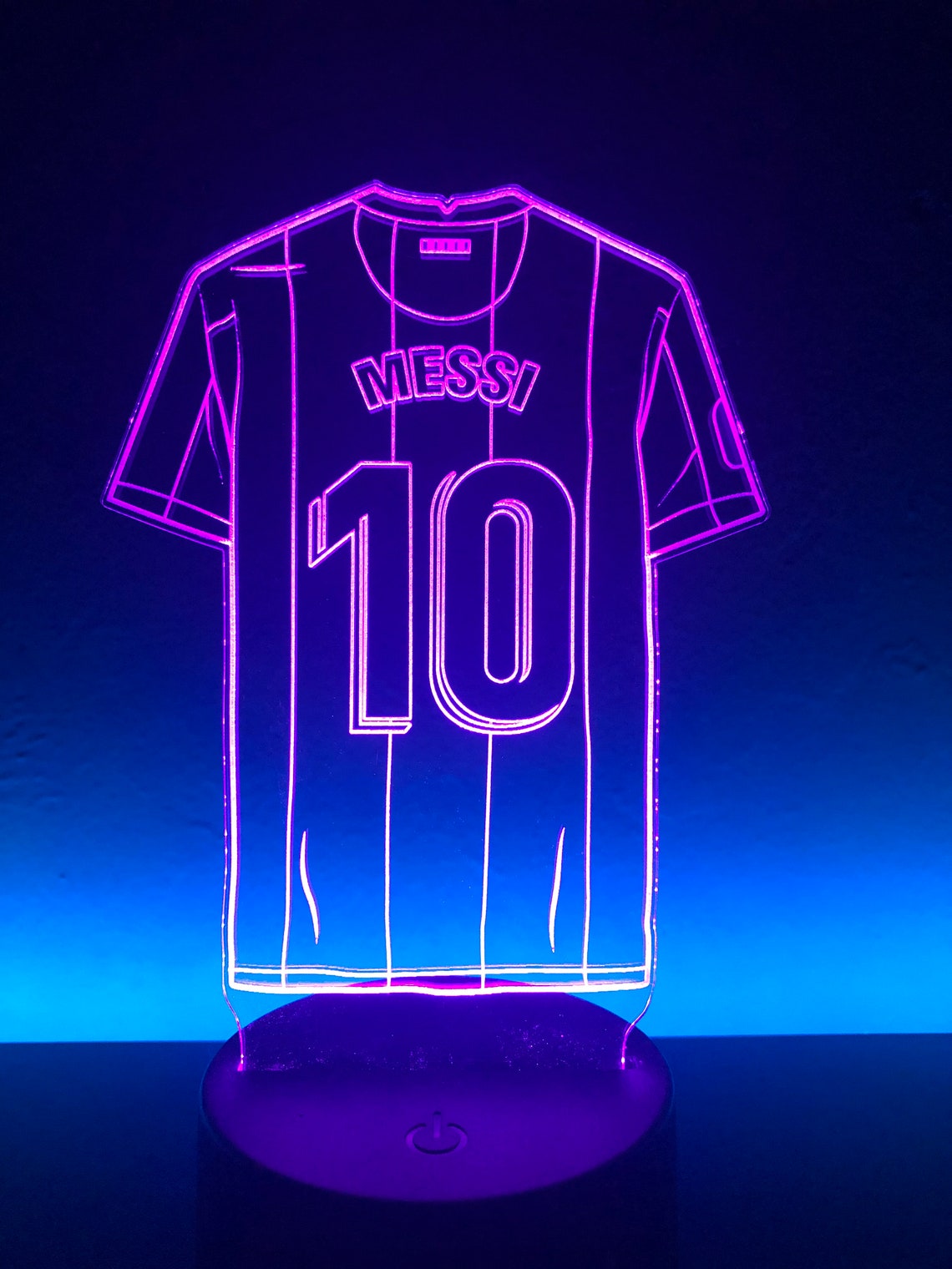 Lionel Messi Barcelona 10 LED Desk Lamp 15 Color | Etsy