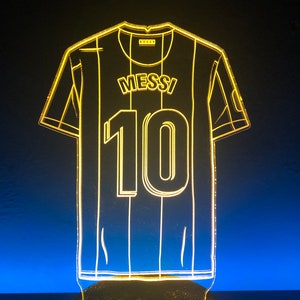 Lionel Messi Barcelona 10 LED Desk Lamp 15 Color | Etsy