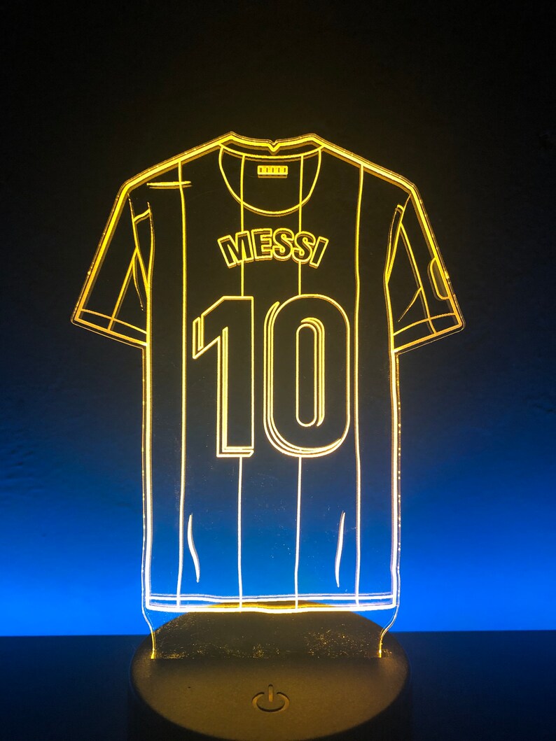 Lionel Messi Barcelona 10 LED Desk Lamp 15 Color | Etsy