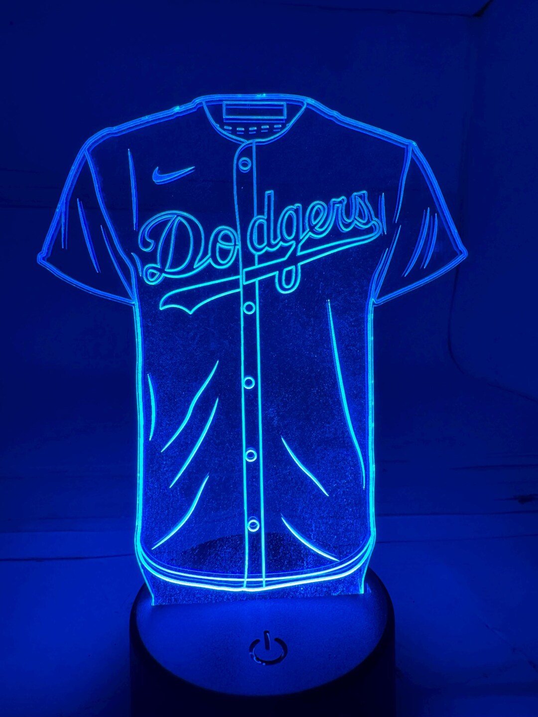 Los Angeles Dodgers - Team Jersey LED Desk Lamp - 15 Color Changing ...