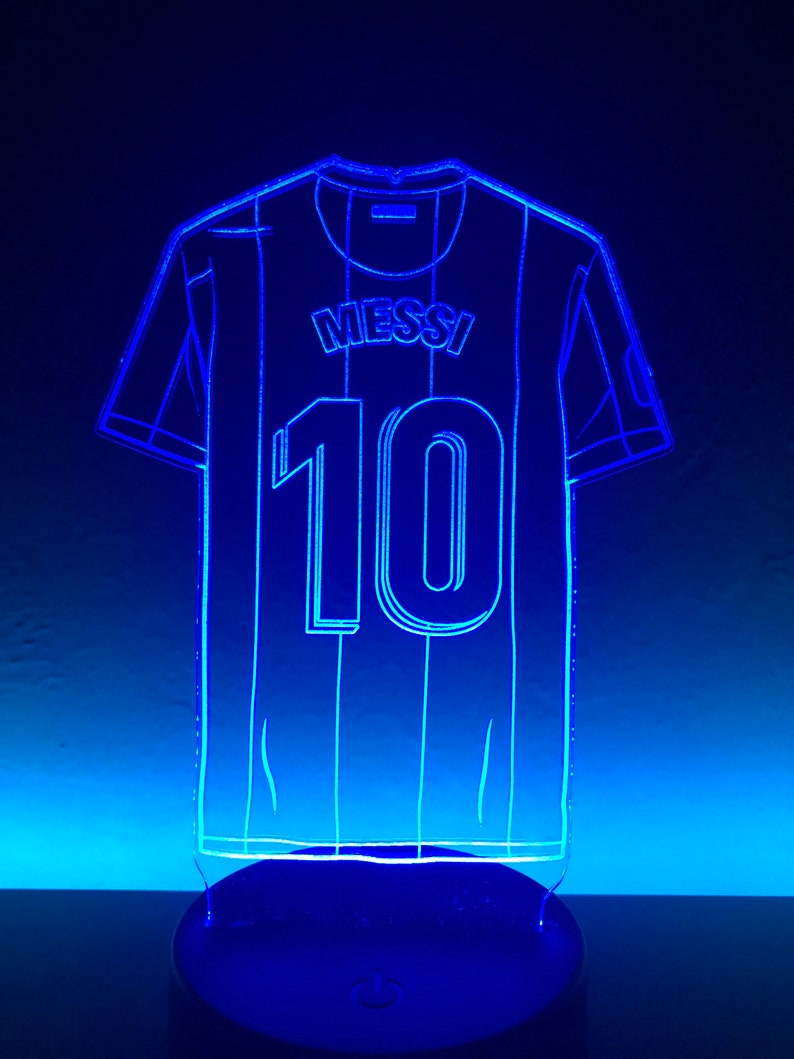 Lionel Messi Barcelona 10 LED Desk Lamp 15 Color | Etsy