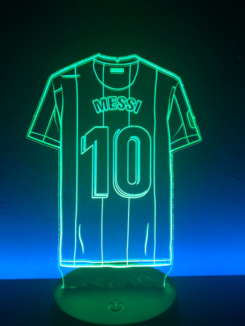 Lionel Messi Barcelona 10 LED Desk Lamp 15 Color | Etsy