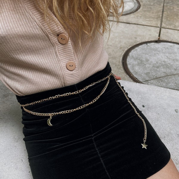 Y2k Belly Chain Belt - Etsy