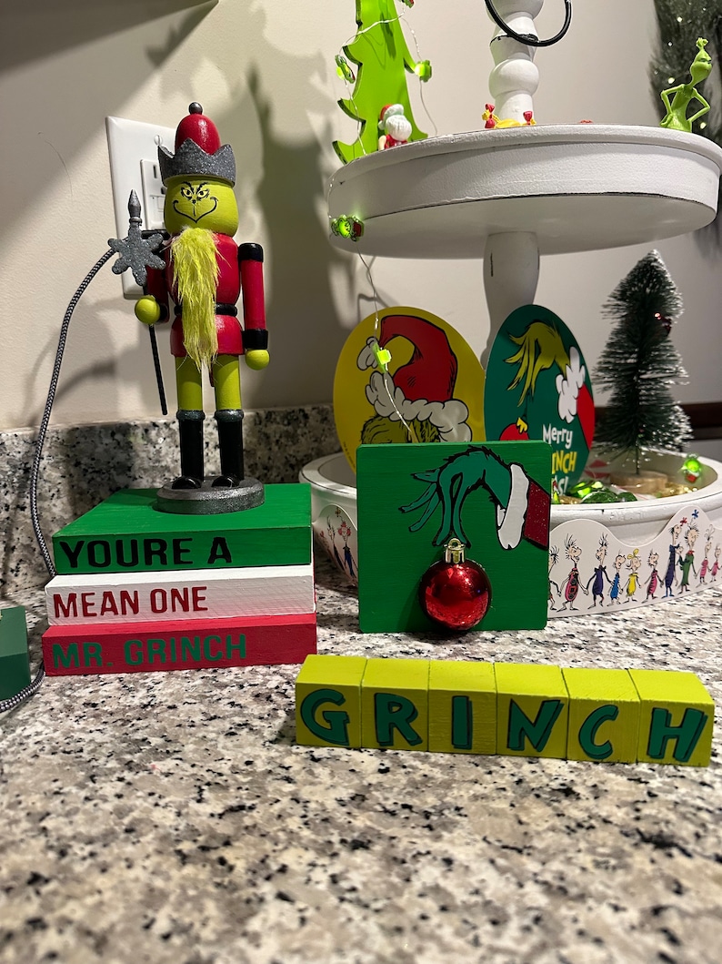 Grinch Blocks - Etsy