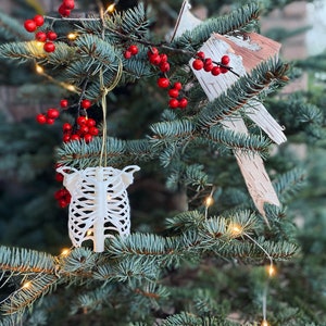 Skeleton Ornament| Christmas Holiday Oddities| Rib Cage for Your Tree ...