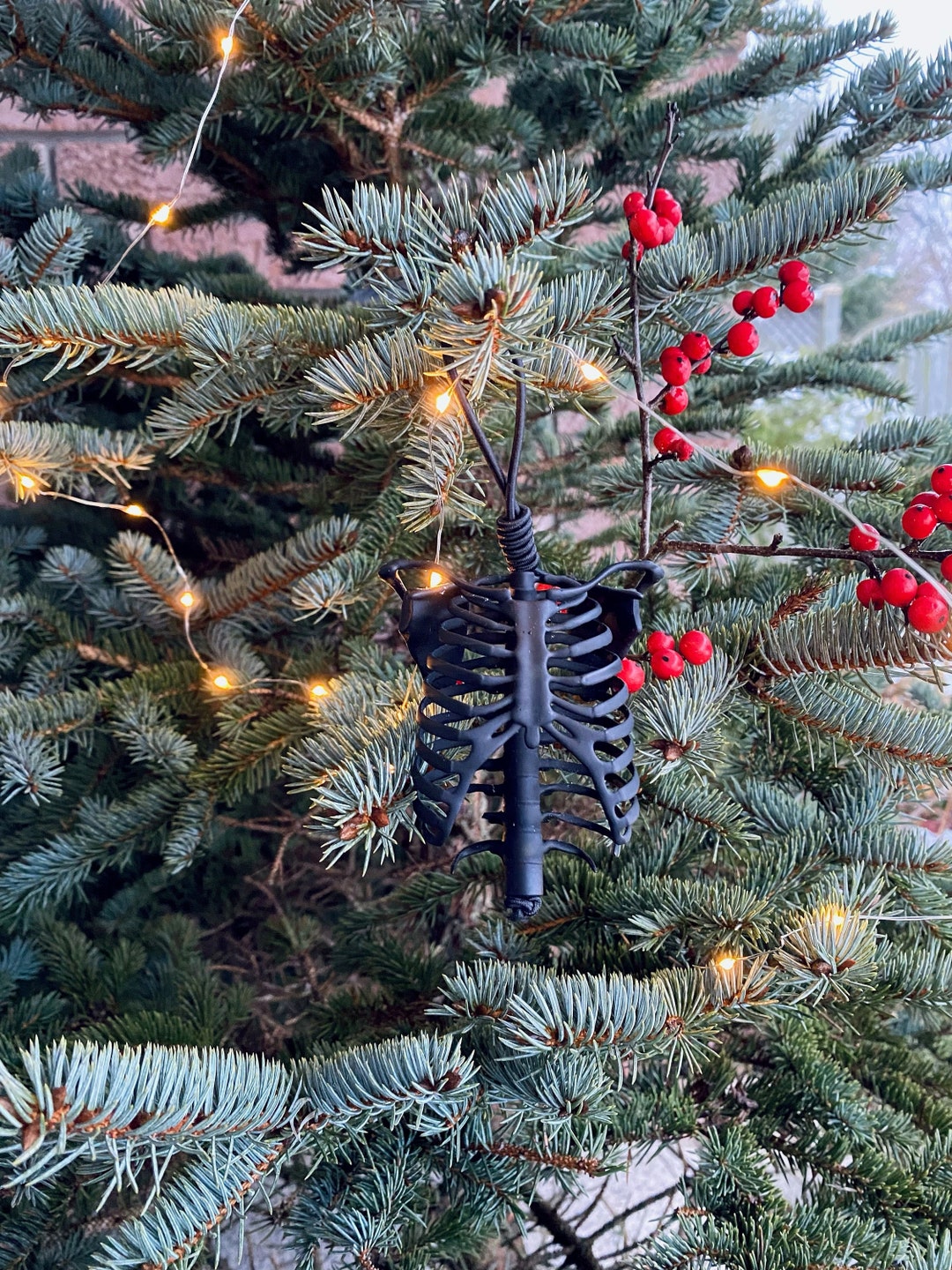 Skeleton Ornament| Christmas Holiday Oddities| Rib Cage for Your Tree ...