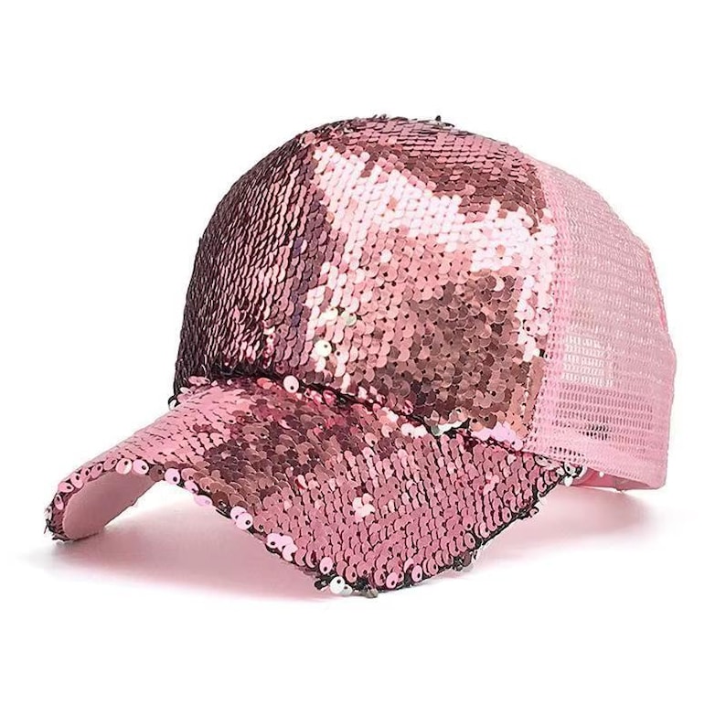Rose Sequence Hat Glitter Baseball Cap - Etsy