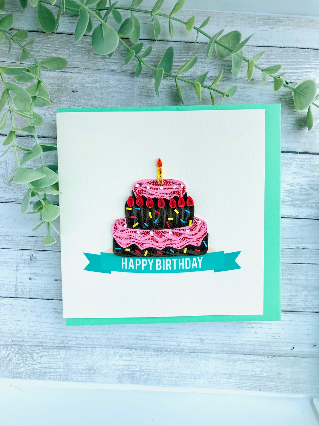 Birthday Cake Quilling Cards | Handmade Paper Art | Quilled Cards for ...