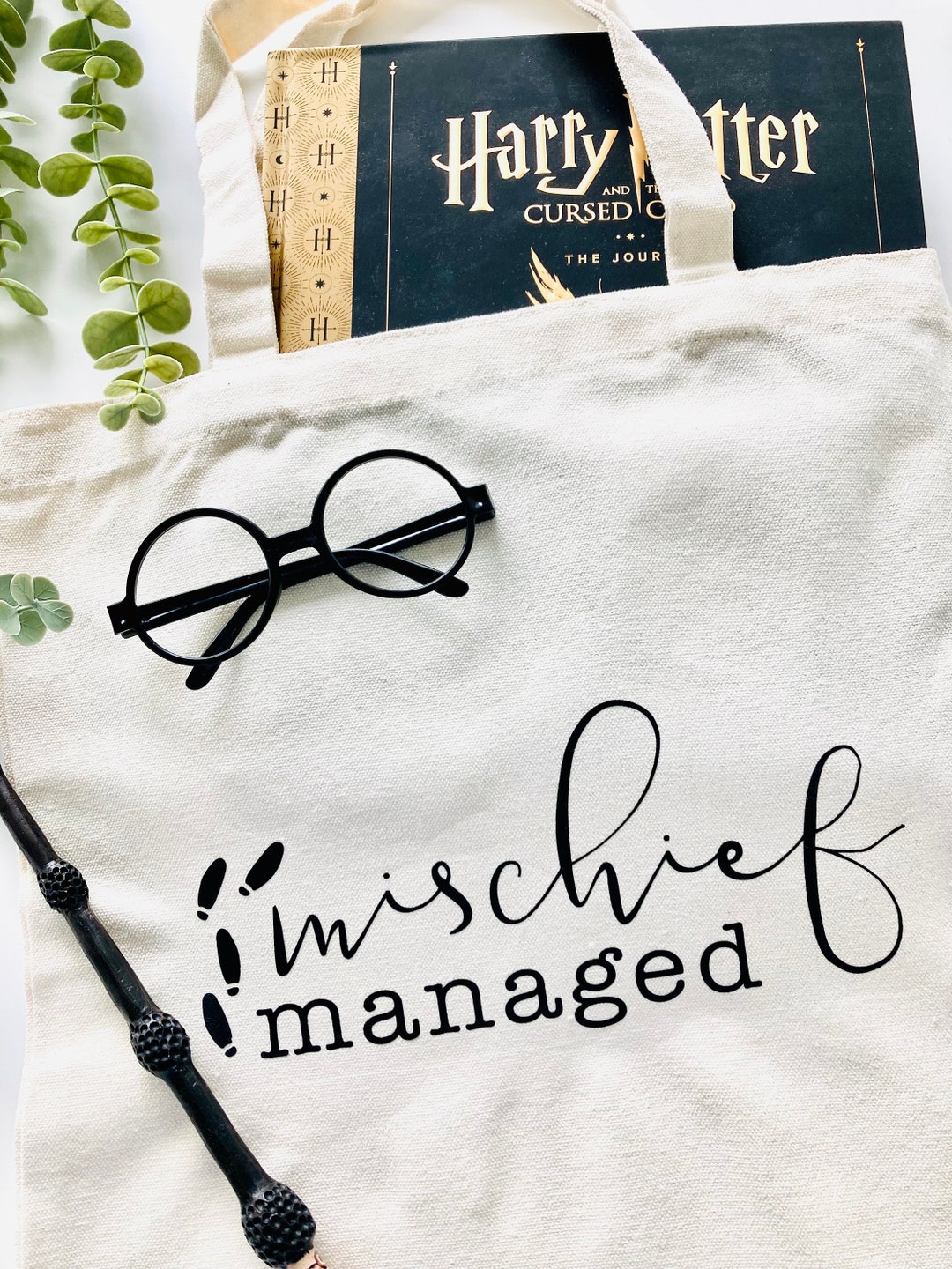 Harry Potter Tote Wizarding World Book Bag Library Bag Mischief Managed ...