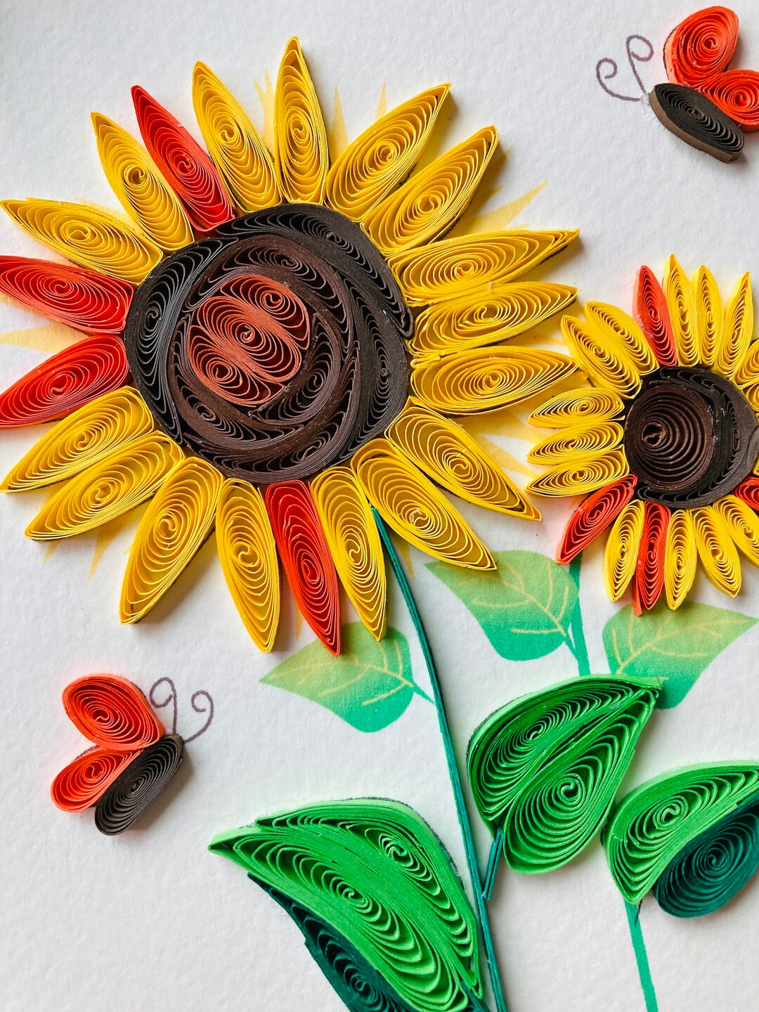 Sun Flower- Quilling Card, Art Paper, Greeting Card, Quilling Card ...