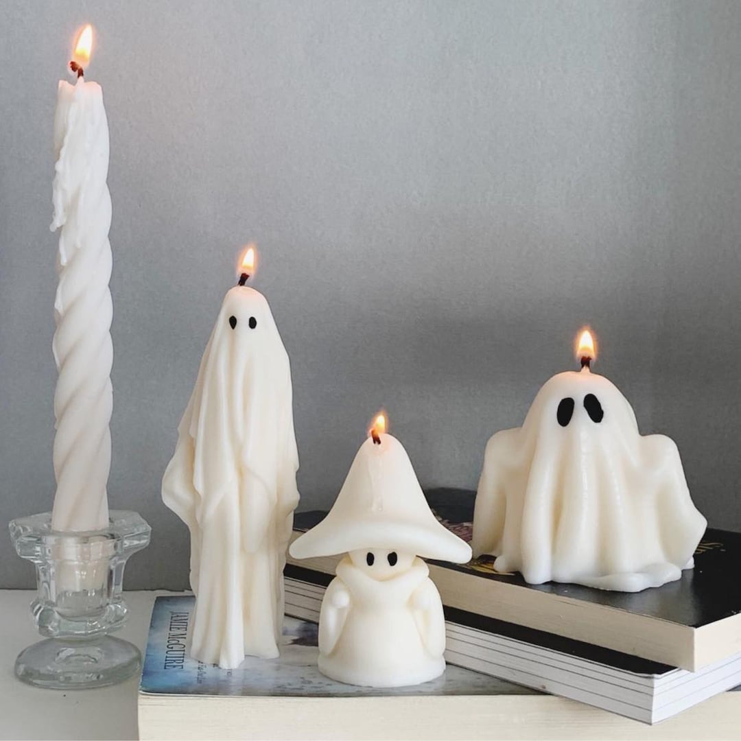 Cute Ghost Candles| Halloween Decor| Ghost Decoration|ghost Soy Wax ...