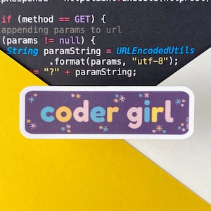 Coder Girl Sticker | Computer Science Sticker | Technology | Developer ...