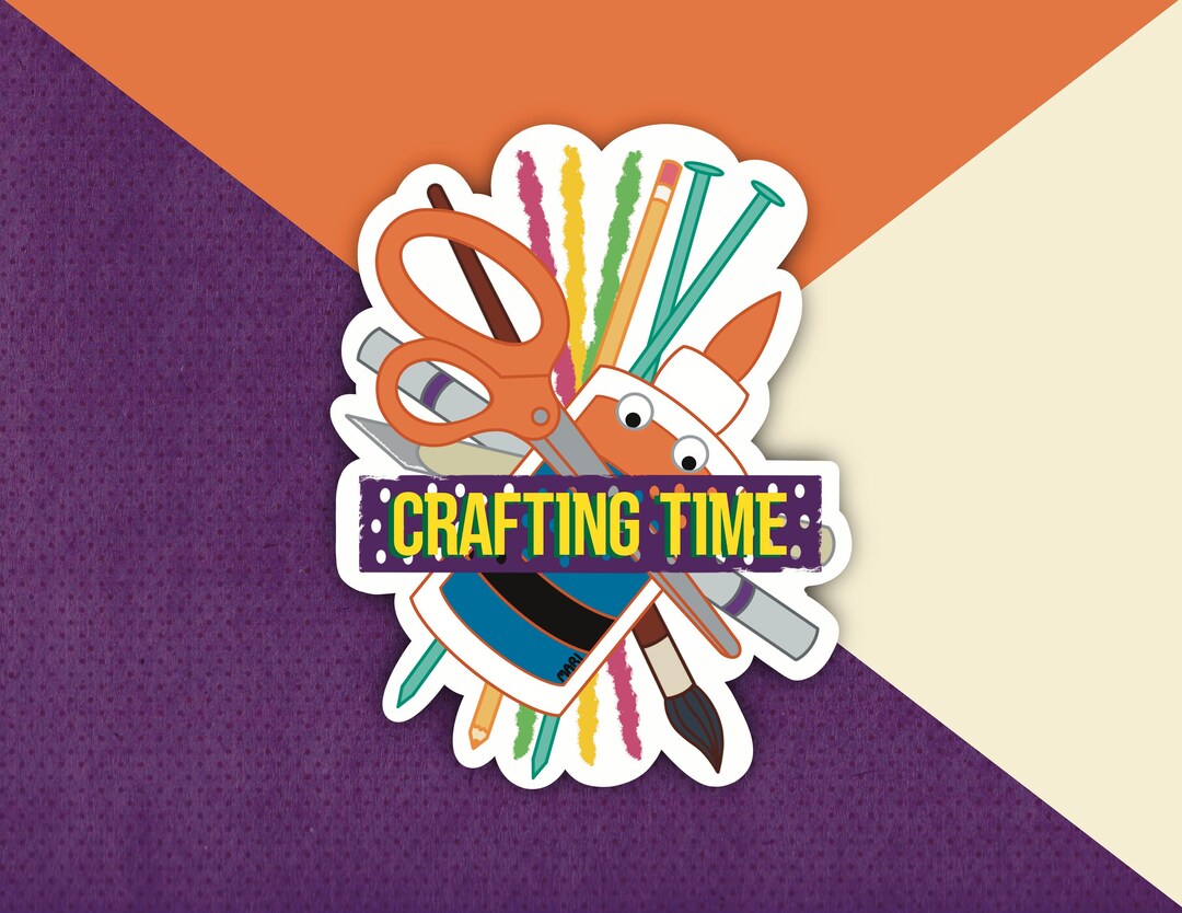 Crafting Time Sticker | Crafter | DIY | Knitting | Quilting | Vinyl - Etsy