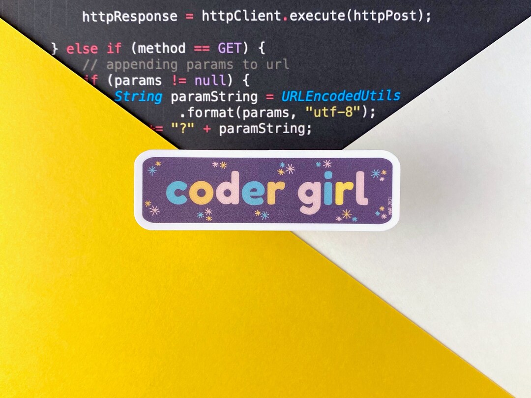 Coder Girl Sticker | Computer Science Sticker | Technology | Developer ...
