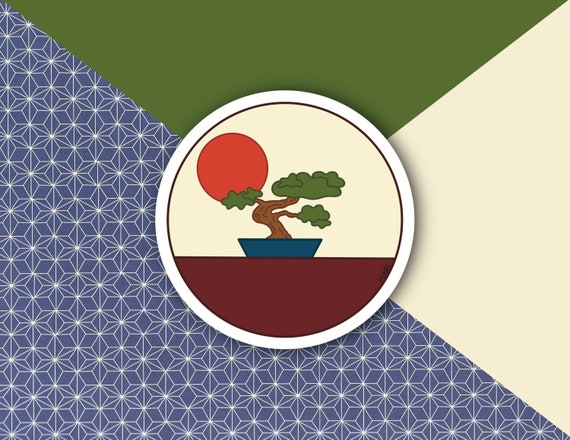 Japanese Bonsai Tree Sticker Tiny Tree Japanese Aesthetic - Etsy