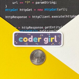 Coder Girl Sticker | Computer Science Sticker | Technology | Developer ...