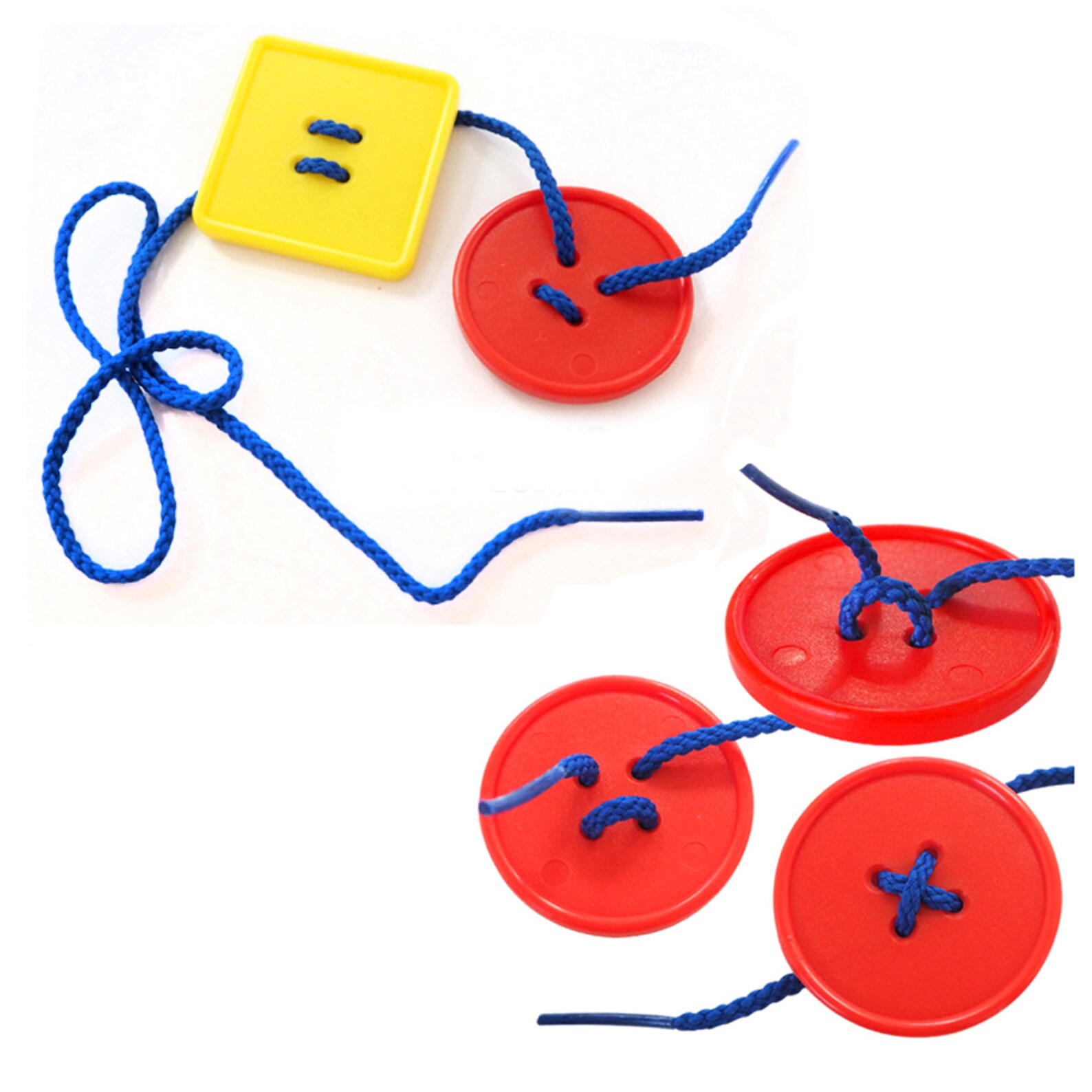 Button Lacing Toy–educational Montessori Learning Fine Motor Activity ...
