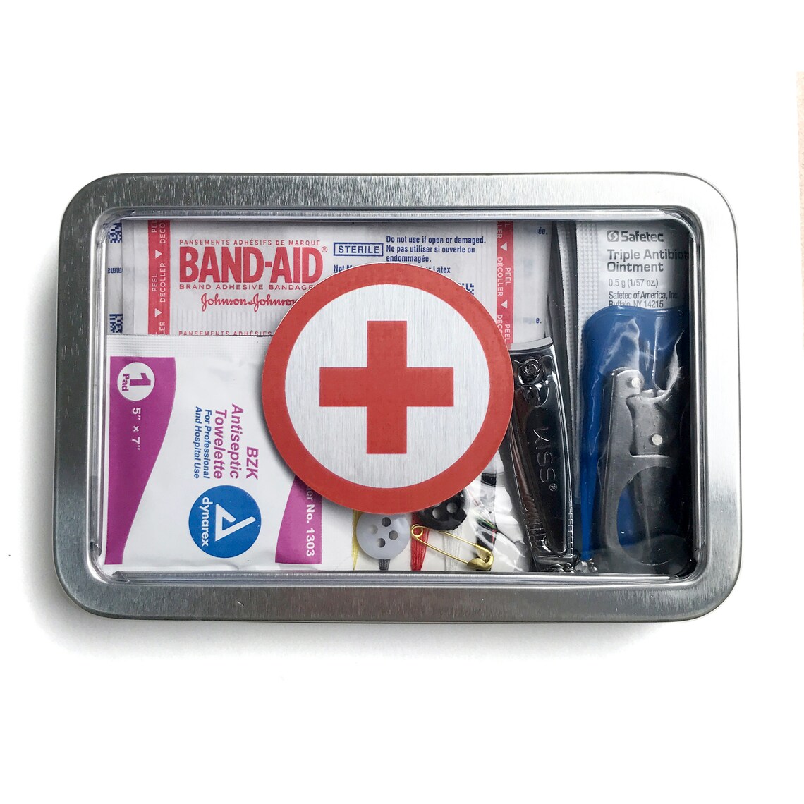 First Aid Sewing Kit with Nail Clipper Scissor in Clear | Etsy